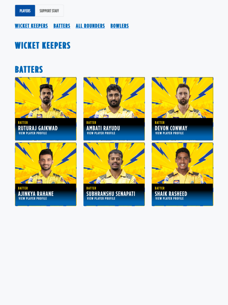 Cricket Team Player Profiles | PDF | Religion & Spirituality