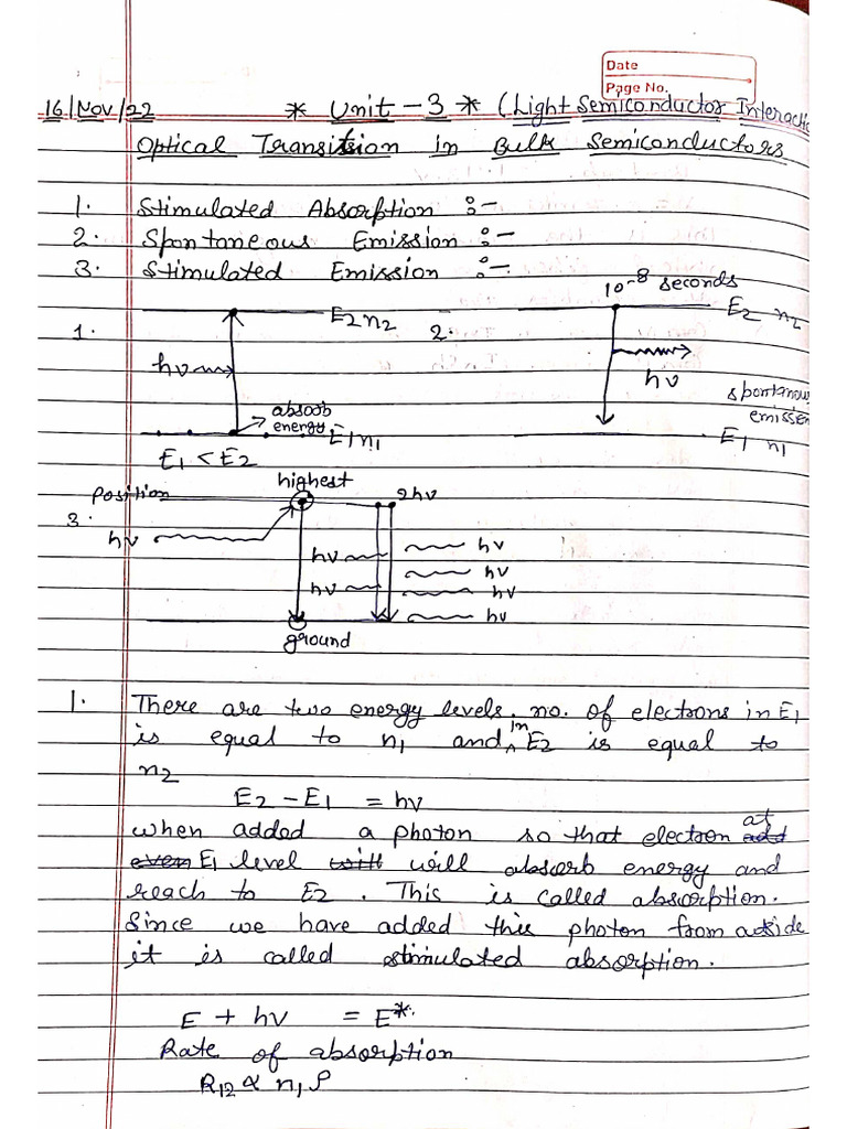 Semiconductor Physics Notes Part - 2 | PDF