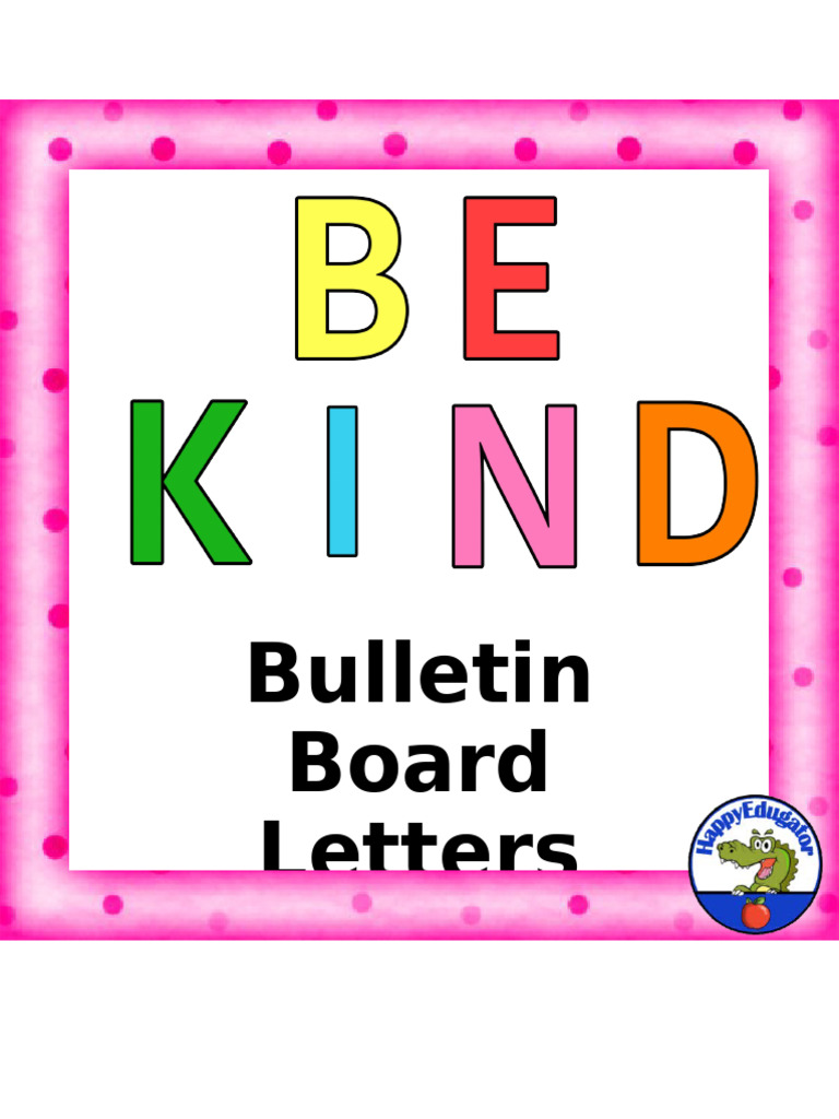 Bulletin Board Letters | PDF | Teachers