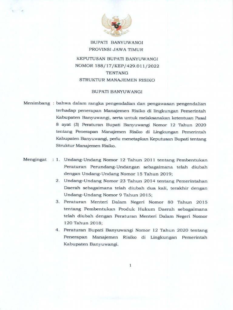 SK No 17 Tahun 2022 | PDF