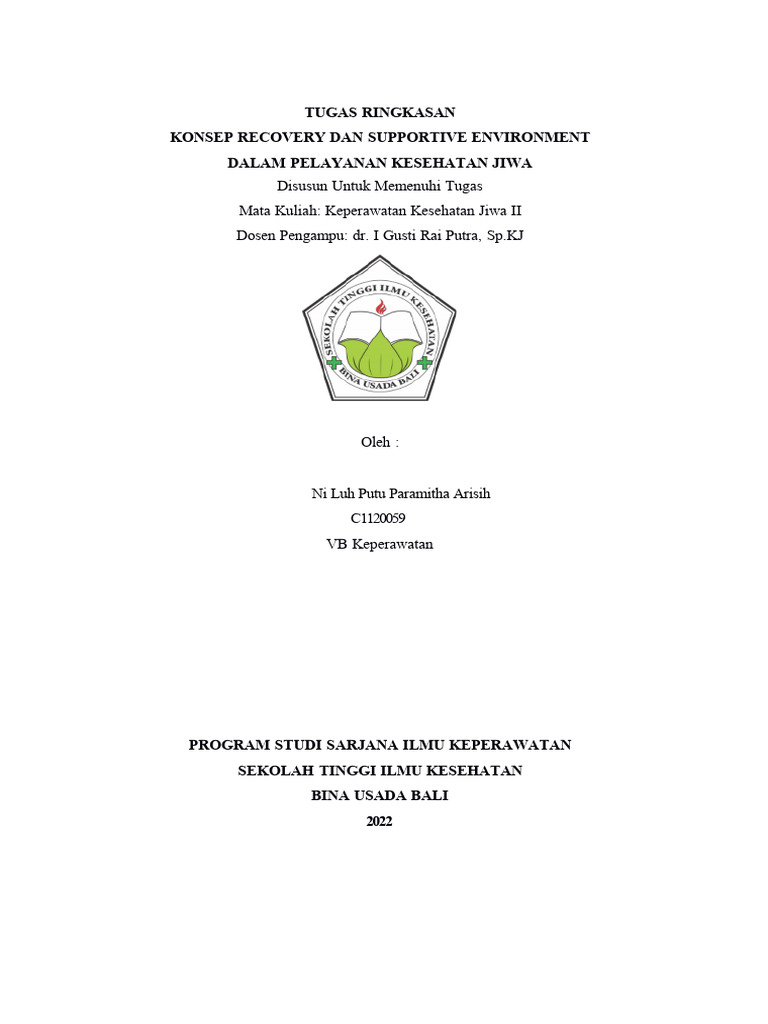 Tugas 10 - Paramitha Ariasih - 059 - VB Kep - Kep Jiwa | PDF