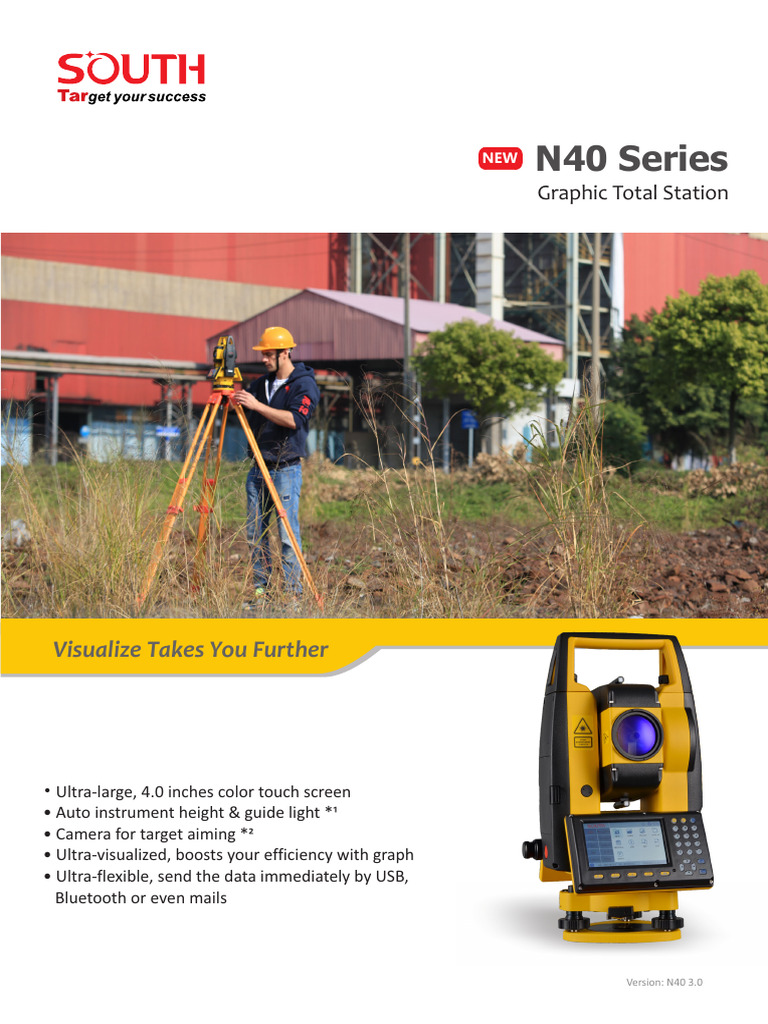 N40 Series Total Station Features | PDF | Metrology | Electromagnetic ...