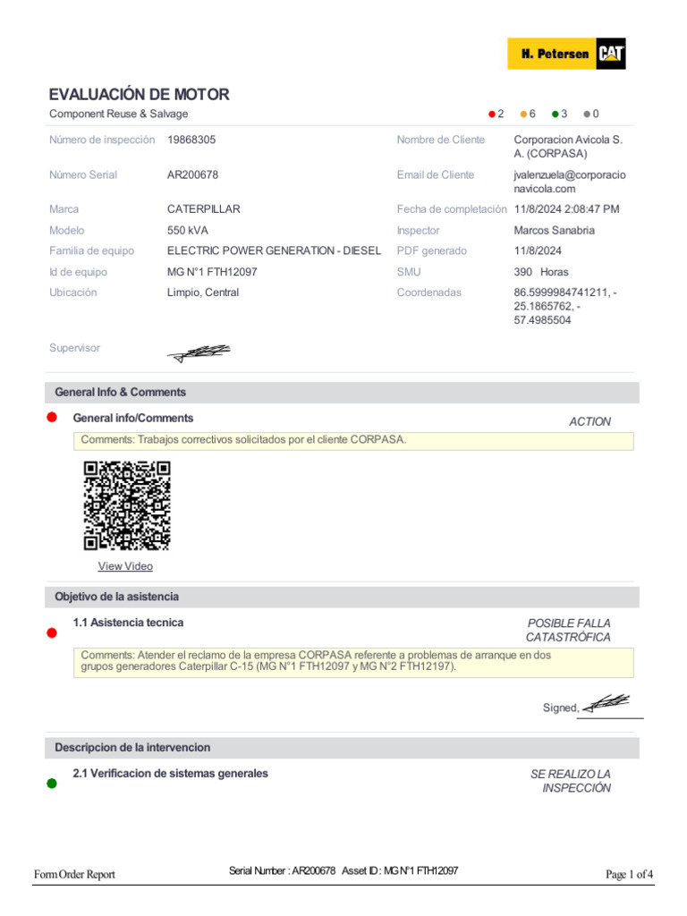 Informe FTH12097 CAT INSPECT | PDF | Tecnología de vehículos