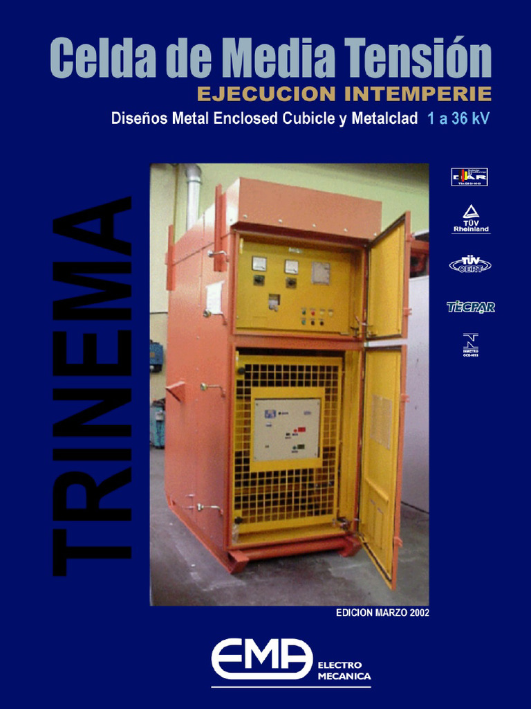 Trinema Celda de Media Tension Ejecucion Intemperie | PDF | Cambiar ...