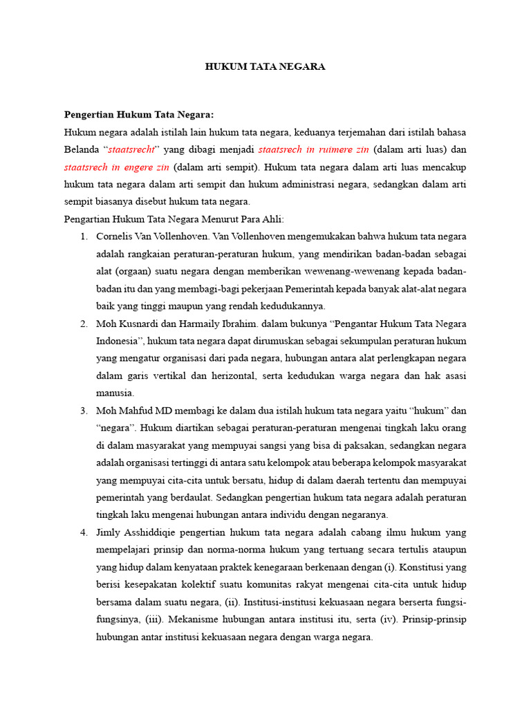 Hukum Tata Negara | PDF