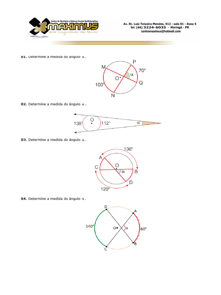 Angulos Excentricos Internos e Externos | PDF