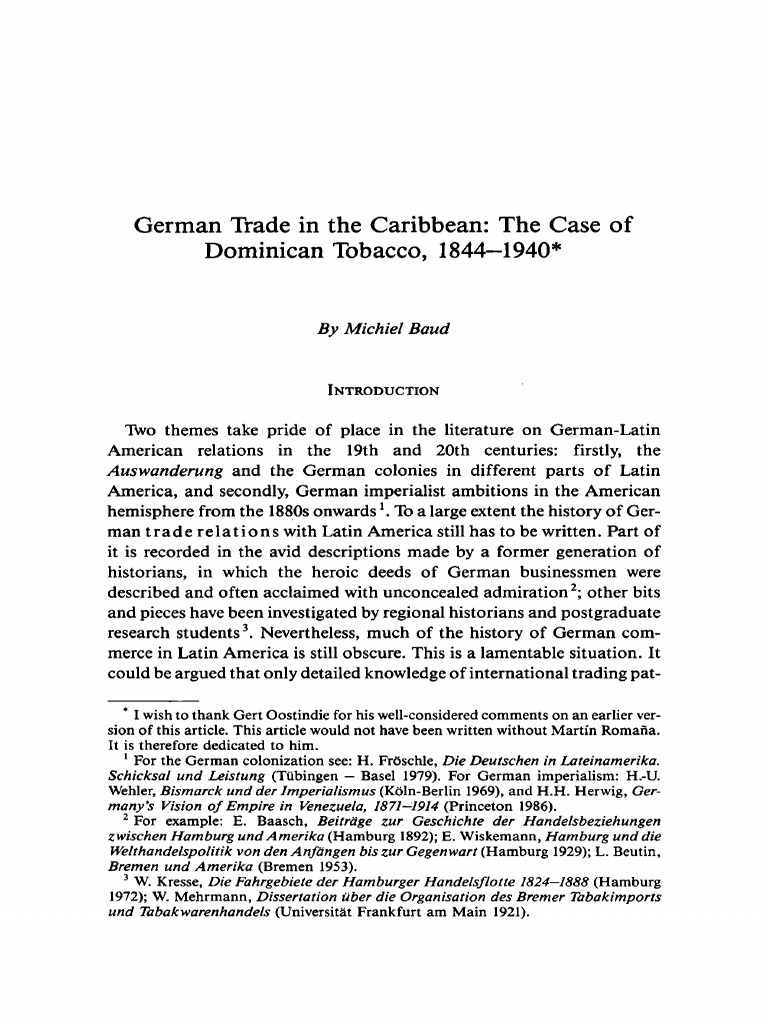 German Trade in The Caribbean | PDF | Dominican Republic | Latin America