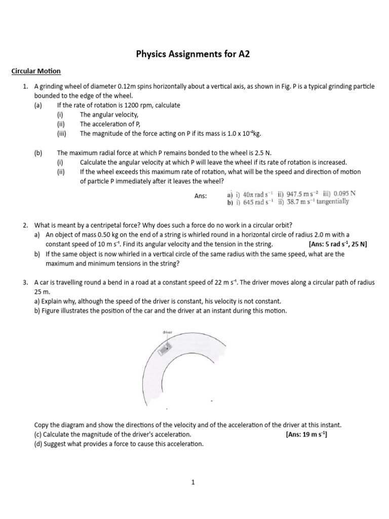 Physics Questions A2 | PDF | Oscillation | Force