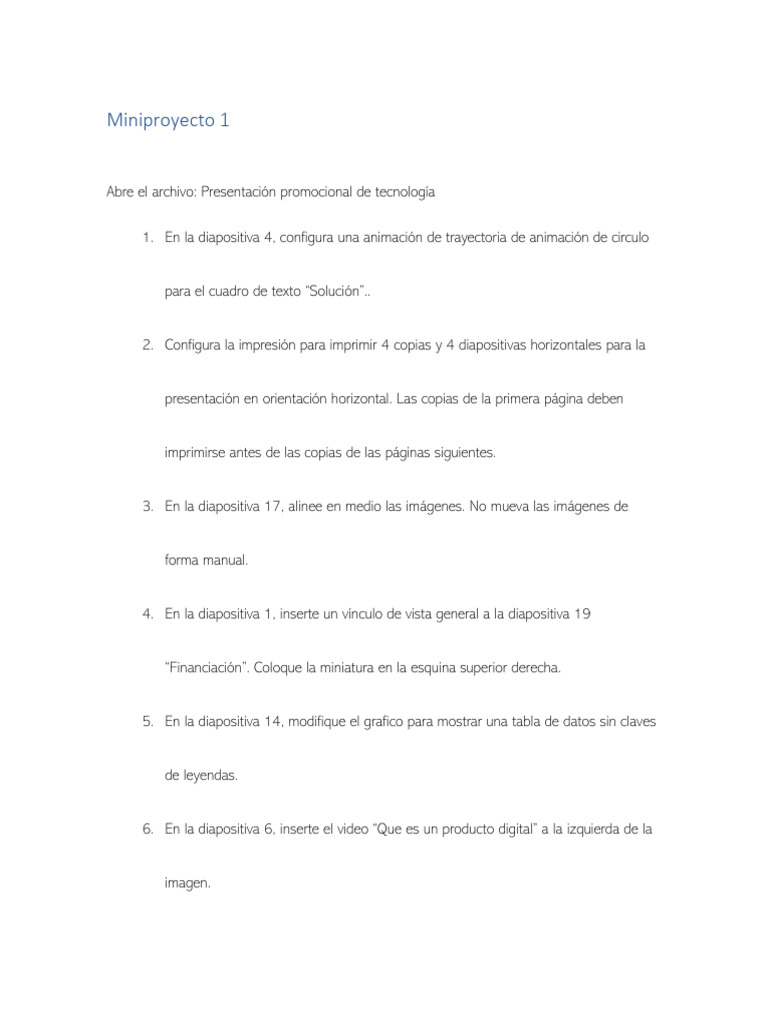 Instrucciones Proyecto Integrador Final | PDF | Informática