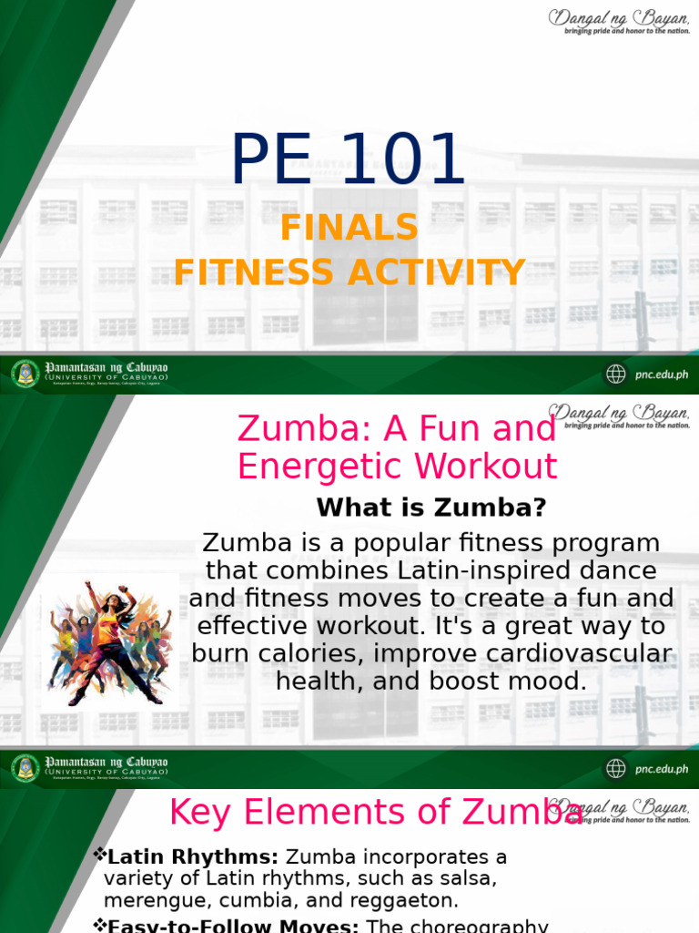 Pe 101 Finals Zumba | PDF | Physical Fitness
