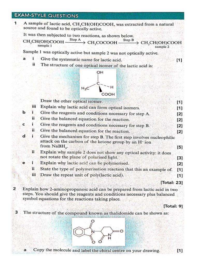 A2 Practice Questions | PDF