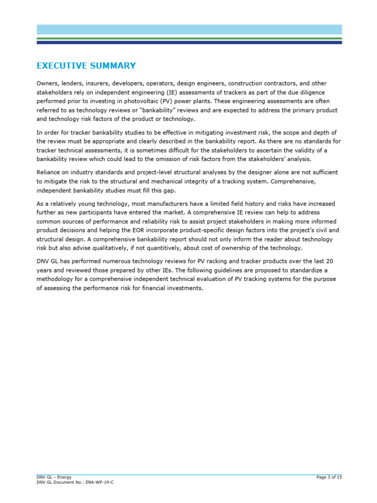 DNV - GL - Tracker - Bankability - White - Paper - 17-07-2018 4 | PDF ...