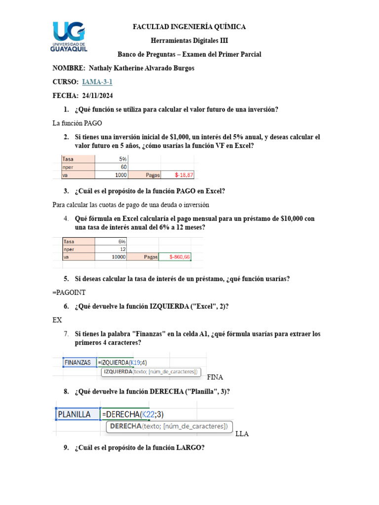 Cuestionario Nathaly | PDF