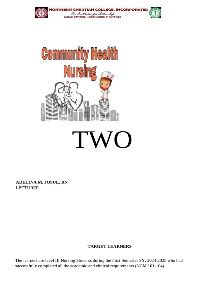 CHN 2 Module 3 - Learning Activity This Week. | PDF | Sanitation | Human Feces