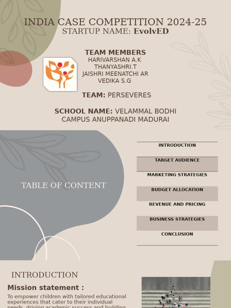 Indian Case Competition 2024-Perseveres | PDF | Marketing Strategy ...