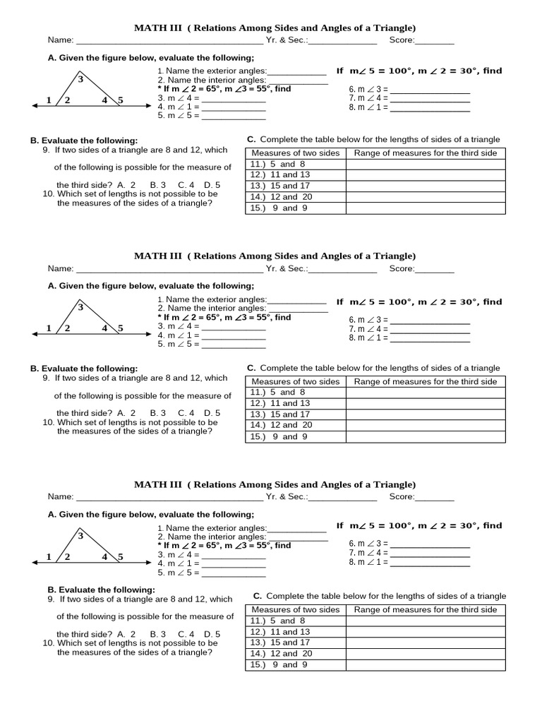 Quiz# 4 Math Iii | PDF | Triangle | Angle