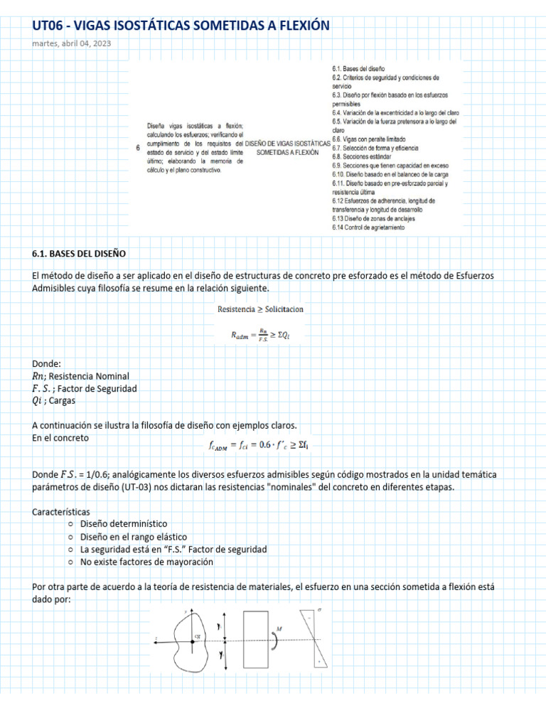 Ut06 - Vigas Isostáticas en Flexión | PDF | Viga (Estructura) | Doblar