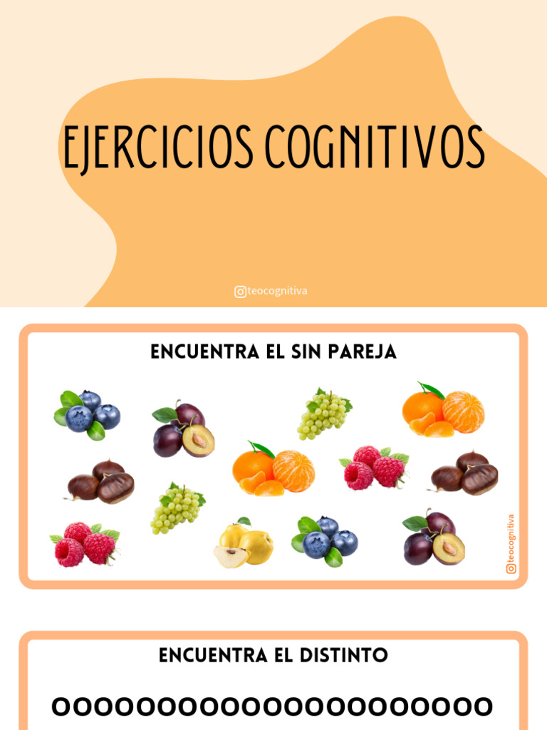 Ejercicios Cognitivos Diversos | PDF