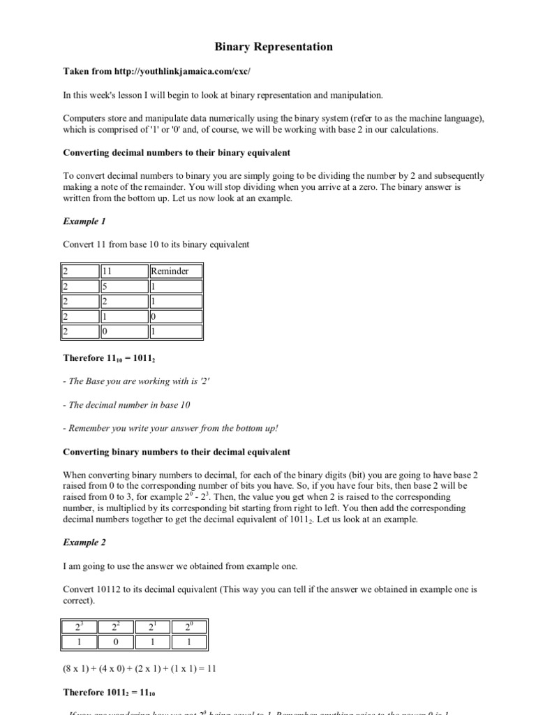 Binary Representation | PDF | Binary Coded Decimal | Ebcdic