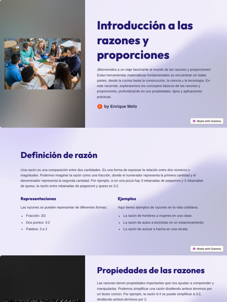 Introduccion A Las Razones y Proporciones | PDF | Matemáticas