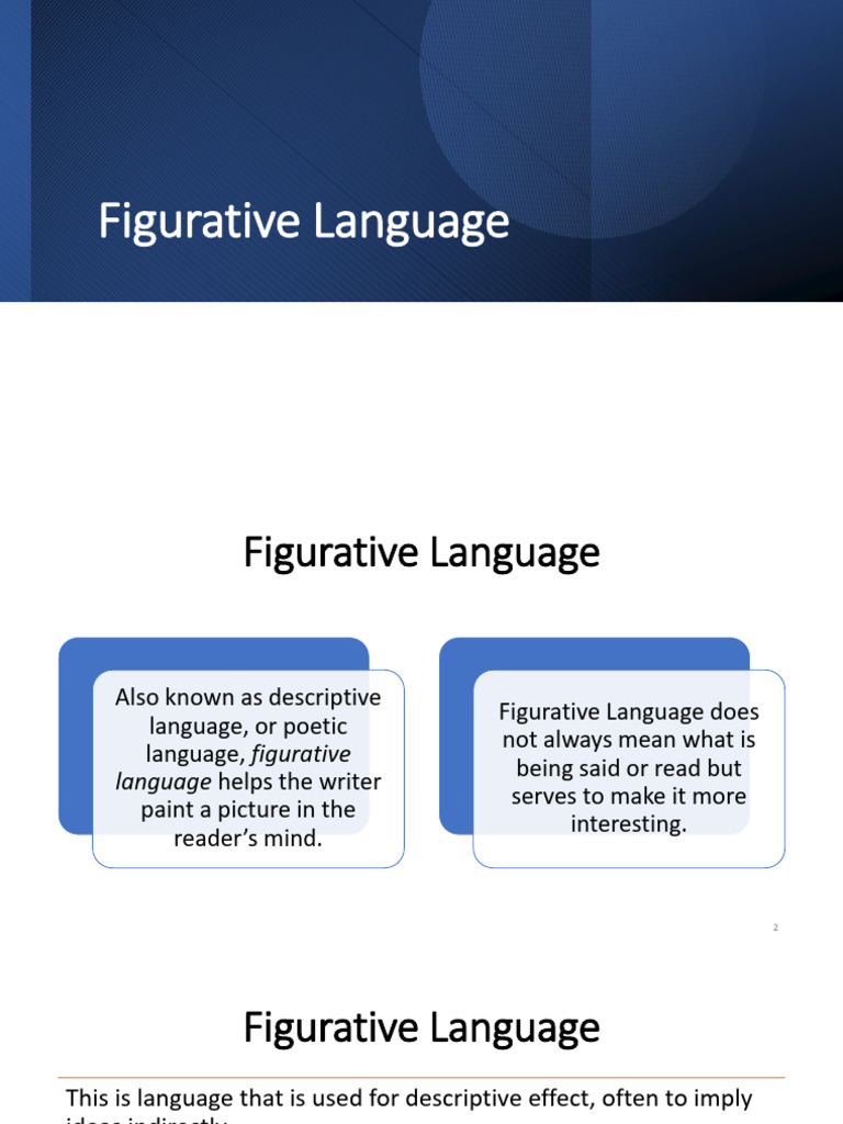 Figurative Language Lesson Revised | PDF | Taste | Metaphor