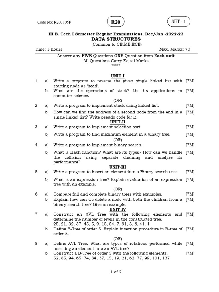 Data Structures Jan 2023 Pdf Applied Mathematics Algorithms And Data Structures