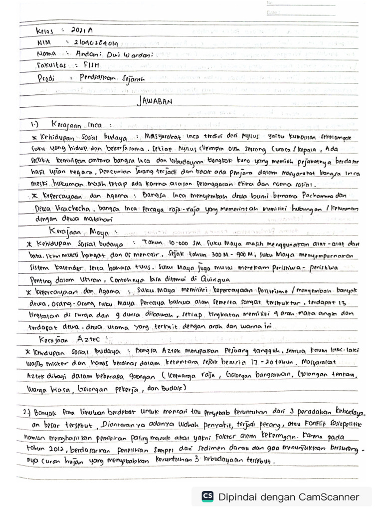 21A 014 Andani Dwi Wardani FISH P.sejar | PDF