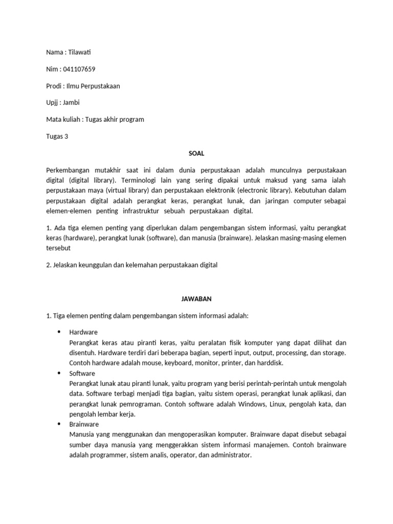 Tugas 3 - Tugas Akhir Program | PDF