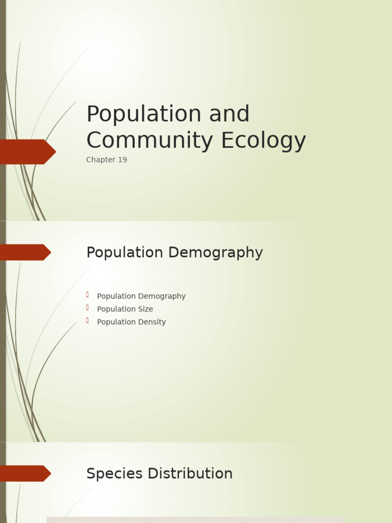 Population and Community Ecology 2024 | PDF