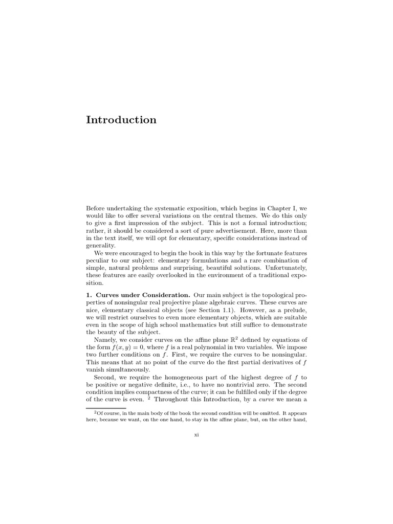 Intro | PDF | Curve | Algebraic Geometry