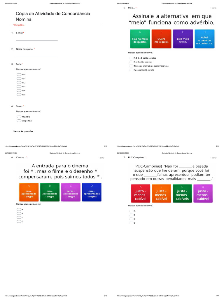 Alberth - Ativ. Corcordancia nominal | PDF
