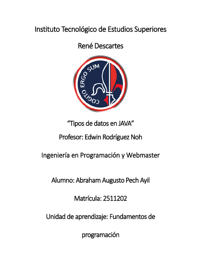 Tipos de Datos en JAVA | PDF | Tipo de datos | Java (lenguaje de programación)