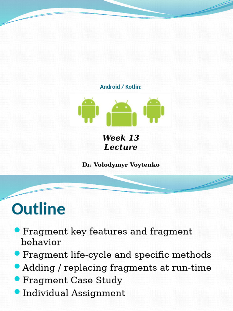 Android Fragments: Lifecycle & Usage Guide | PDF | Mobile App | User ...