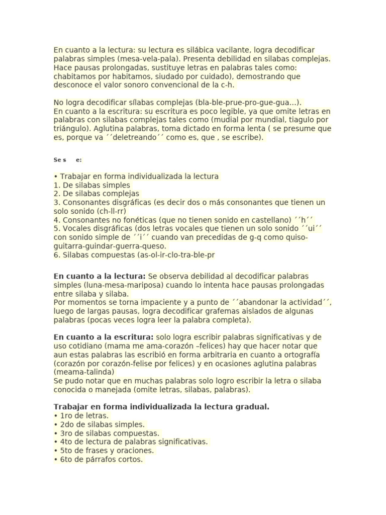 Estrategias de Mejora en Lectura y Escritura | PDF | Sílaba | Palabra
