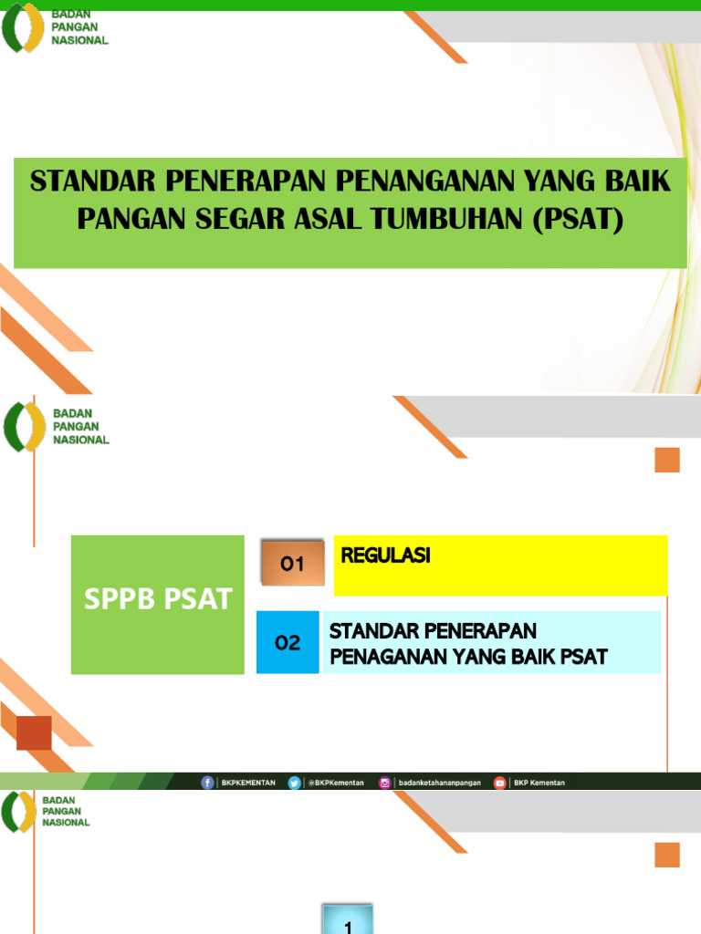Standar Penanganan Pangan Segar PSAT | PDF