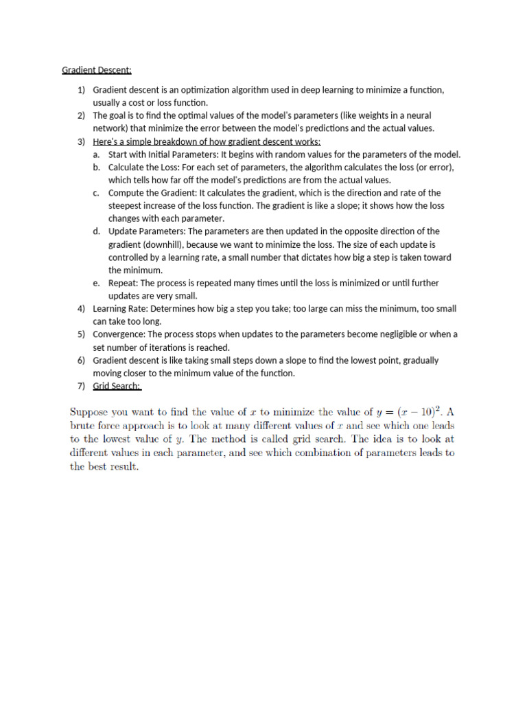 Understanding Gradient Descent Basics | PDF | Mathematical Optimization | Applied Mathematics