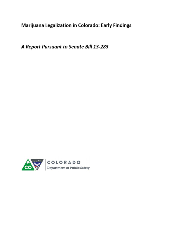 2016 - Marijuana Legalization in Colorado Early Findings | PDF ...