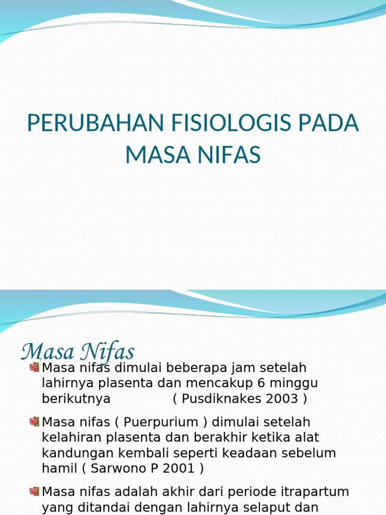 Perubahan Fisiologis Pada Bufas | PDF