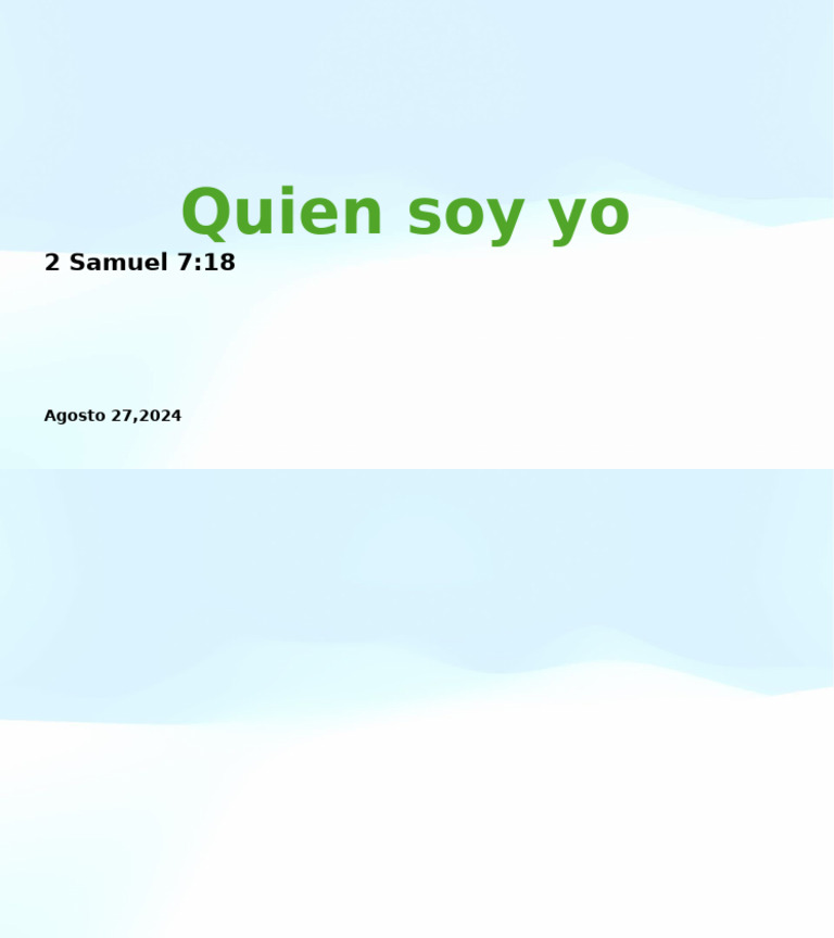 Quien Soy Yo | PDF