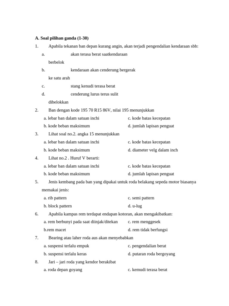 Soal Roda X | PDF