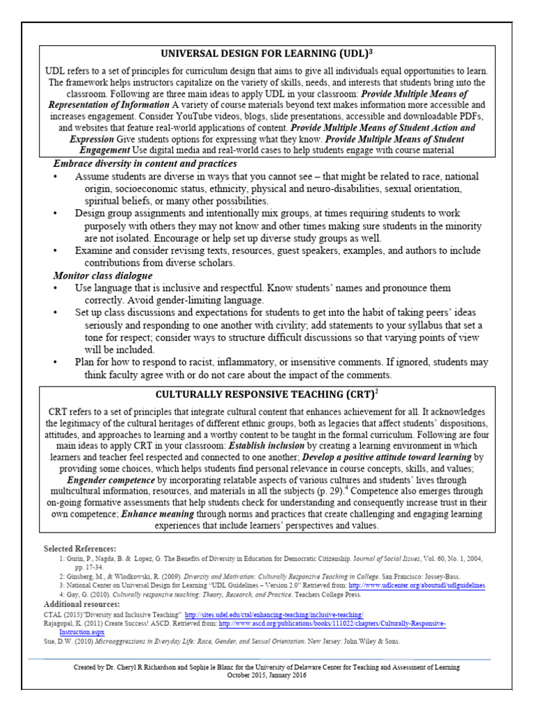 Inclusive Teaching Strategies | PDF | Learning | Curriculum