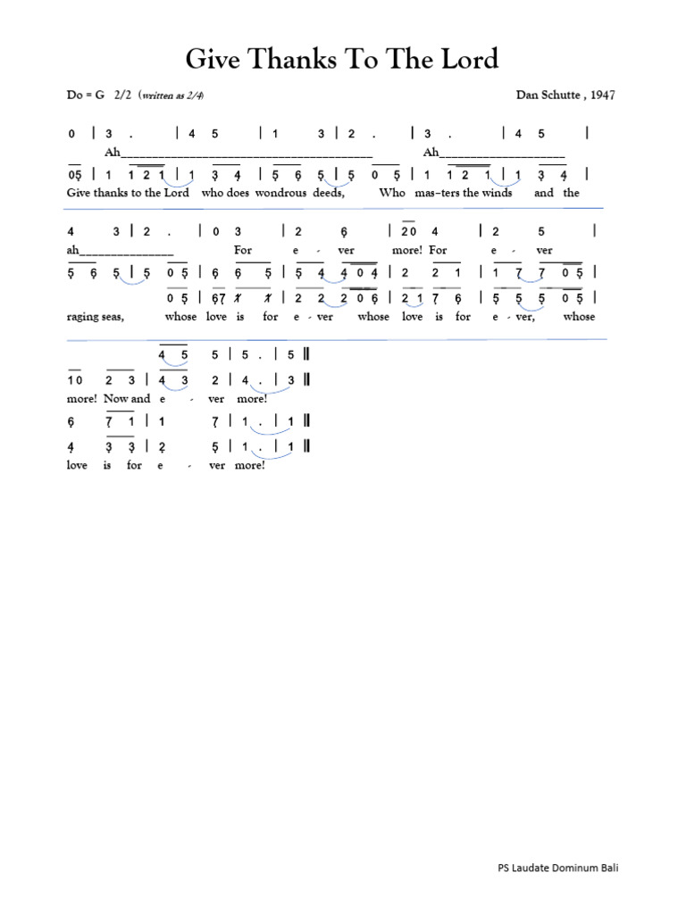 04 Give Thanks To The Lord, Dan Schutte | PDF