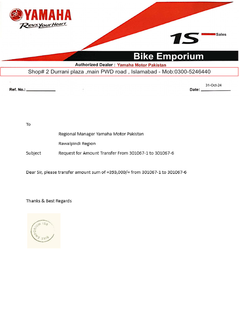 Bike Emporium Letter Head | PDF