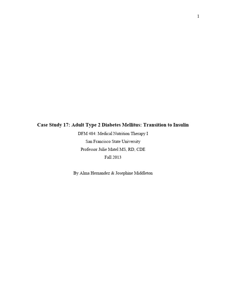 case-study-17 | PDF | Diabetes | Hyperglycemia