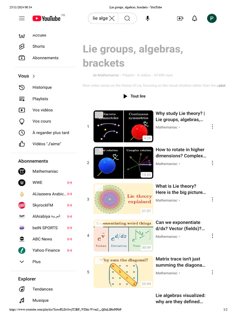 Lie Groups, Algebras, Brackets - YouTube | PDF | Lie Groups | Geometry
