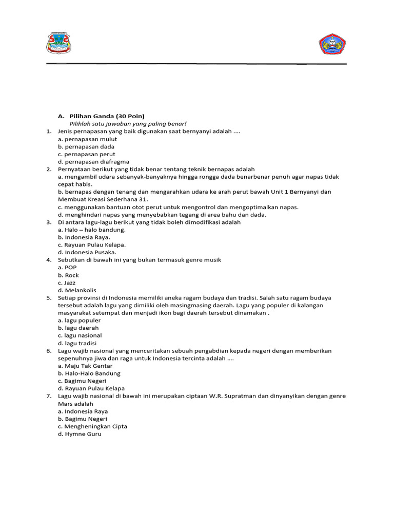 Soal SBK Kelas IX | PDF