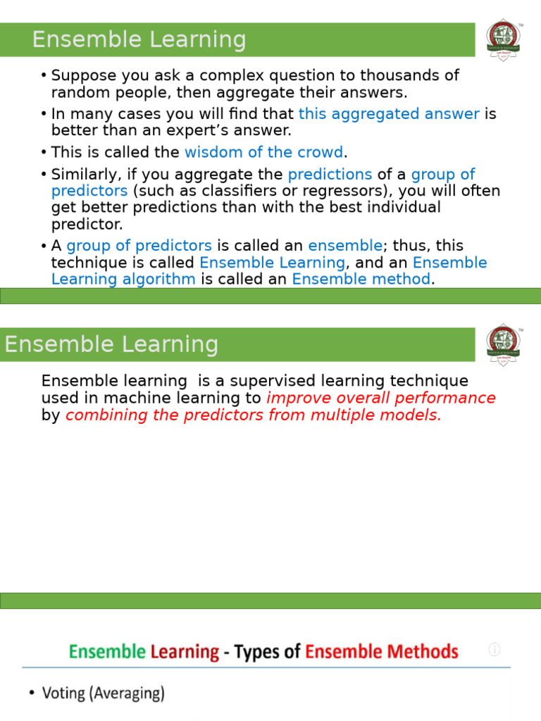 Unit 4 (Ensemble Methods) | PDF | Machine Learning | Statistical Classification