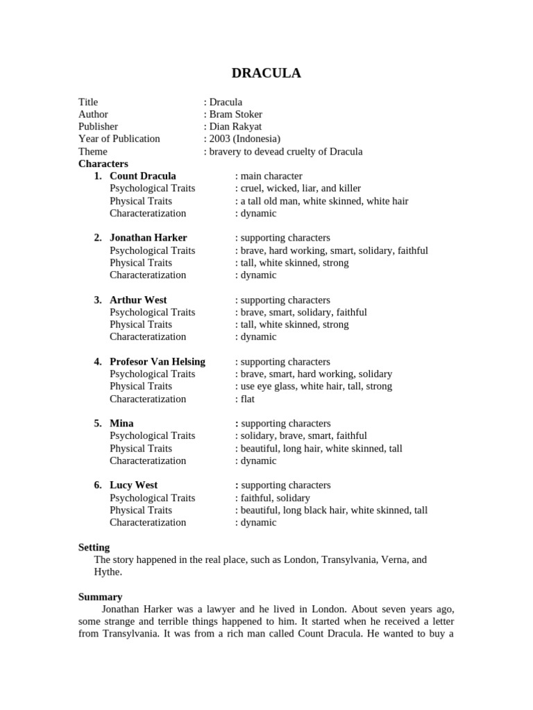 DRACULA (final) | PDF | Mina Harker | Abraham Van Helsing
