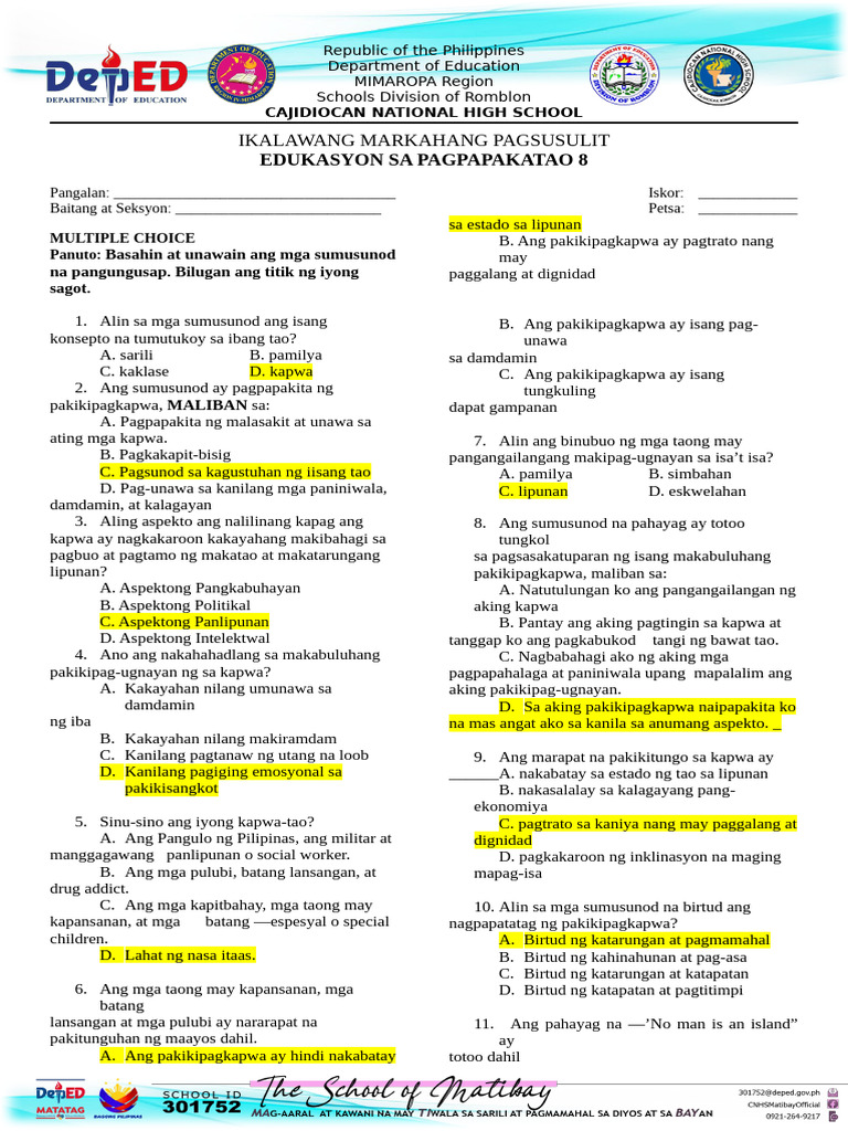 2NDQ Exam Esp - 8 | PDF