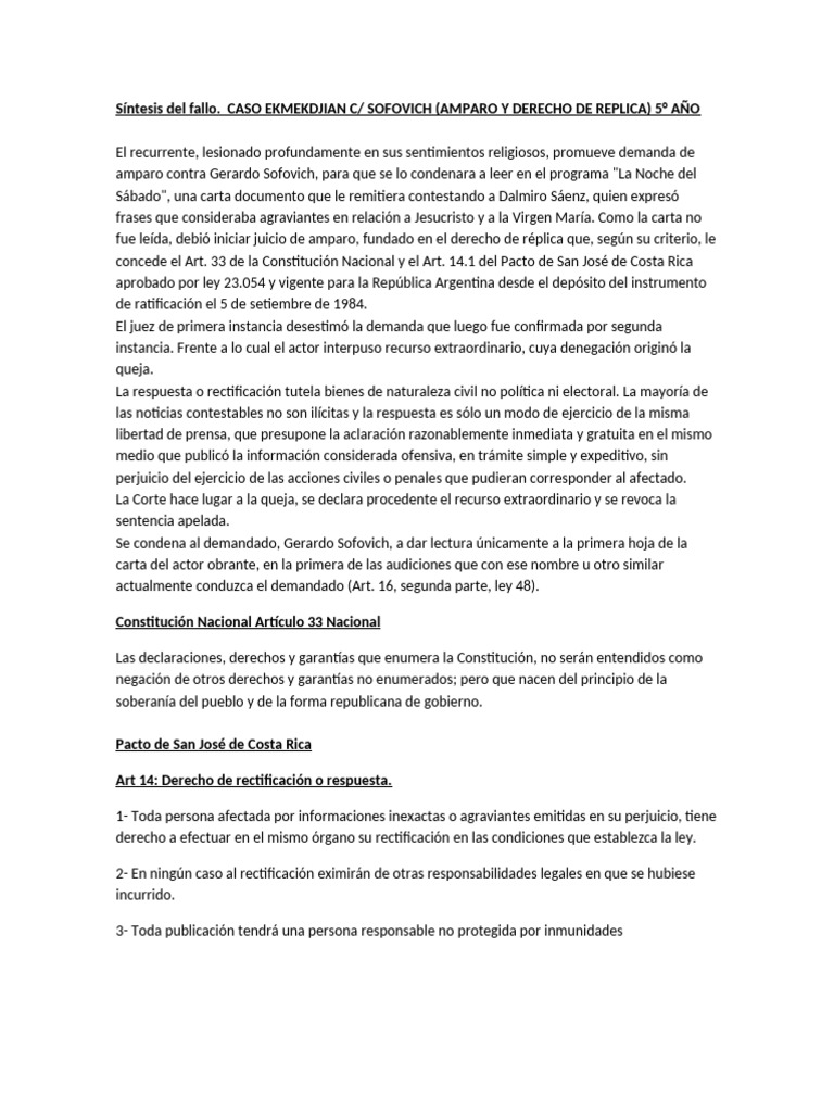 Derecho de Replica | PDF | Justicia | Crimen y violencia